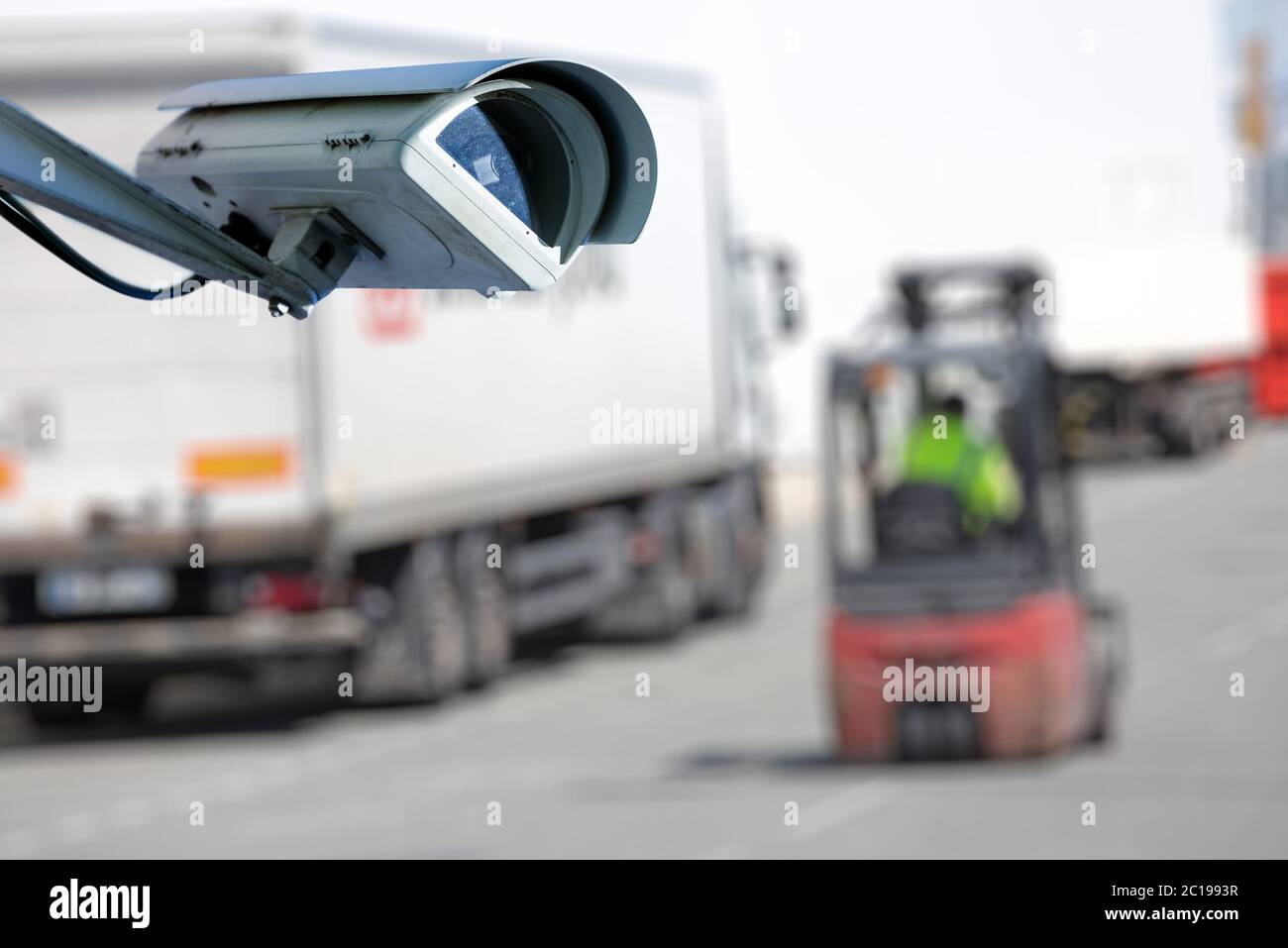 CCTV camera or surveillance system for warehouse protection Stock Photo ...