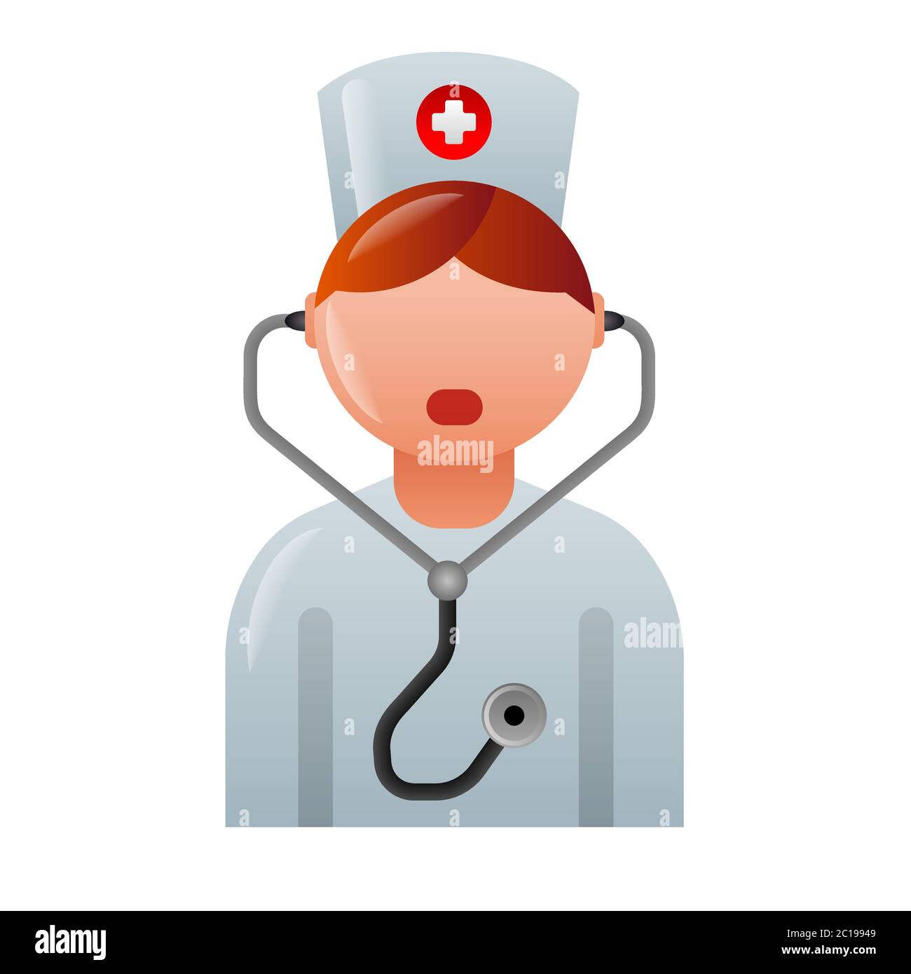 illustration of the doctor icon on the white background Stock Vector ...