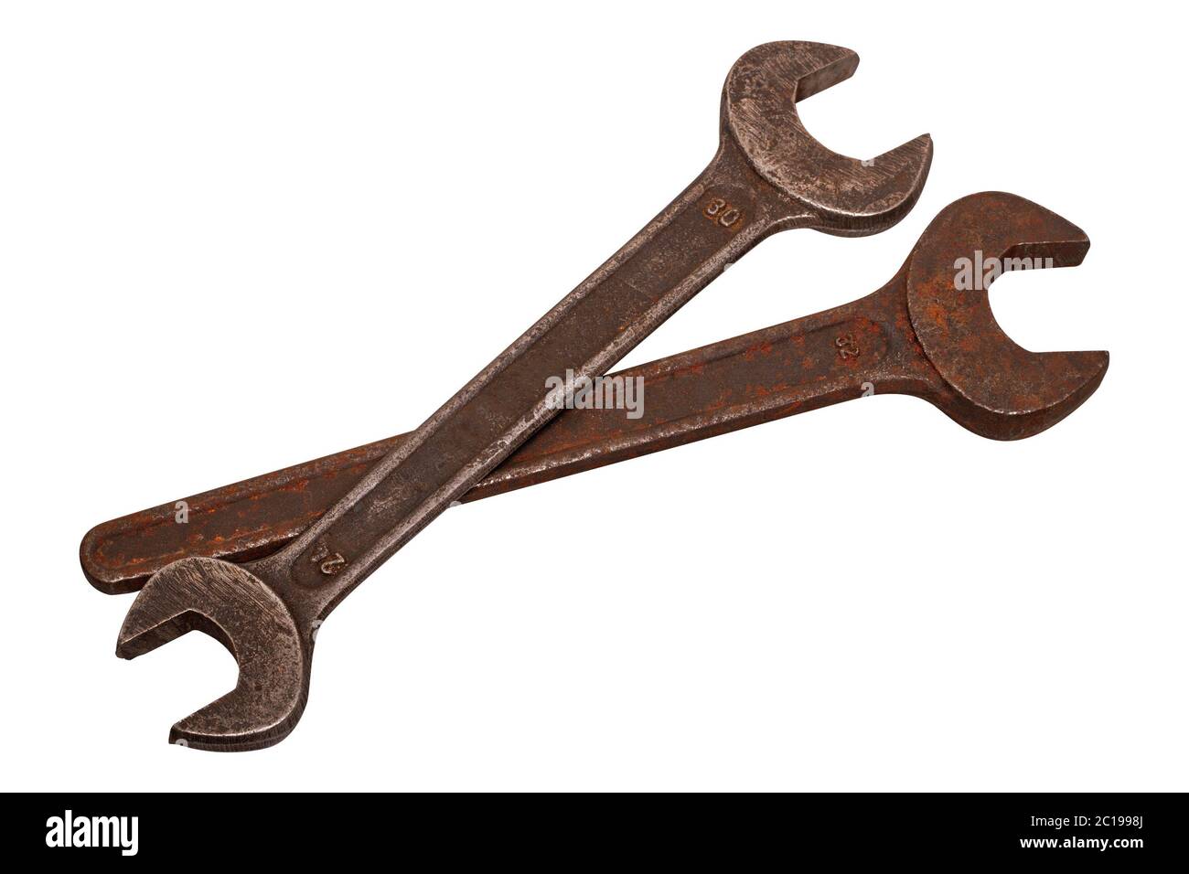 Steel wrench isolated on a white background Stock Photo - Alamy