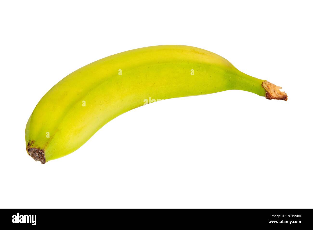 Unripe banana isolated on a white background Stock Photo - Alamy