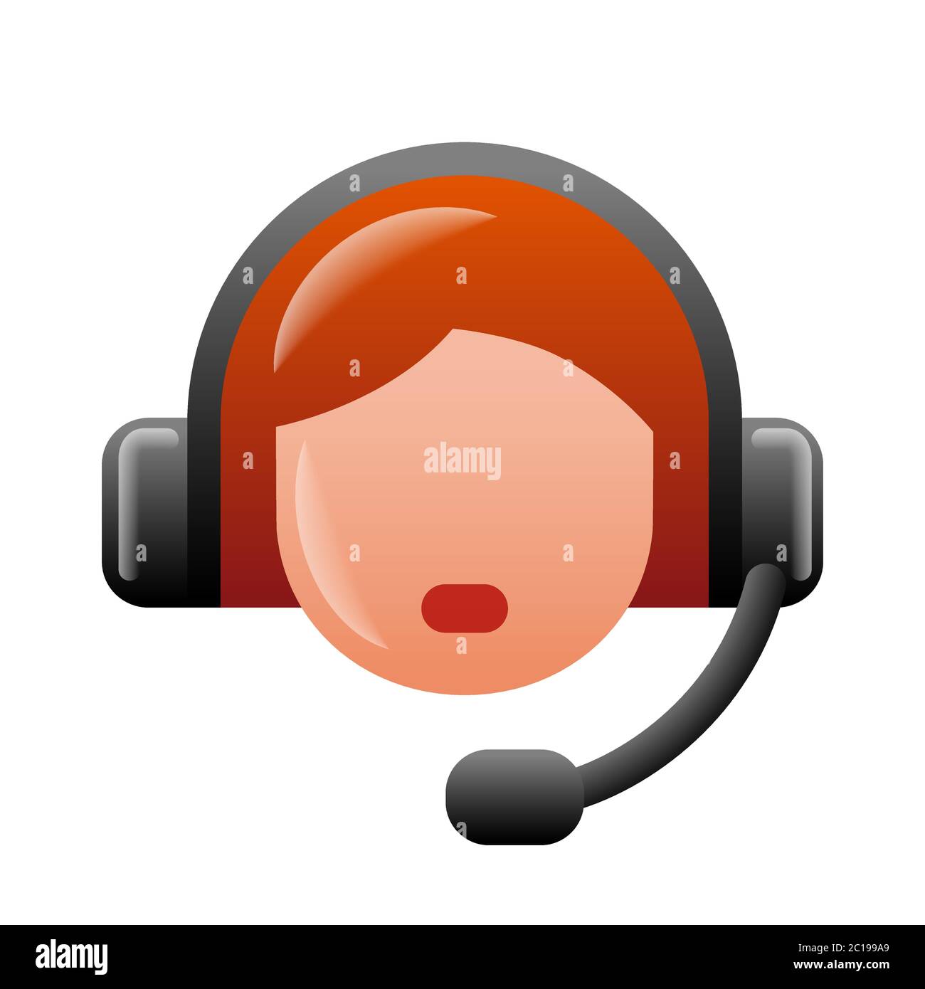 illustration of the servuce support operator icon Stock Vector Image ...