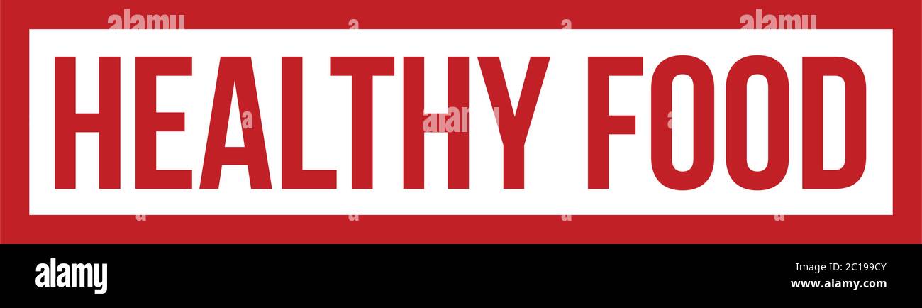 Healthy Food Rubber Stamp. Red Healthy Food Rubber Grunge Stamp Seal ...