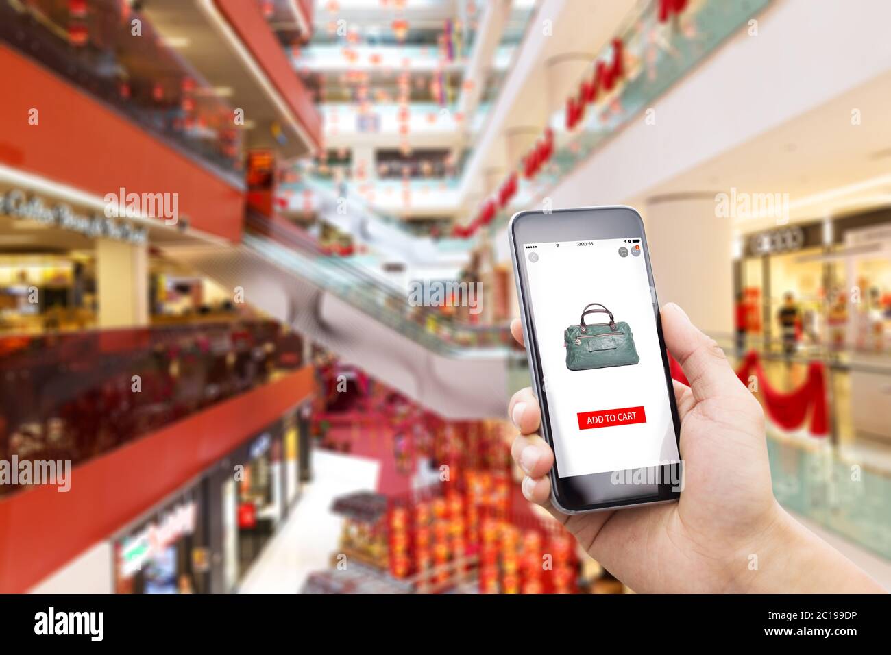 online shopping with modern shopping mall Stock Photo - Alamy