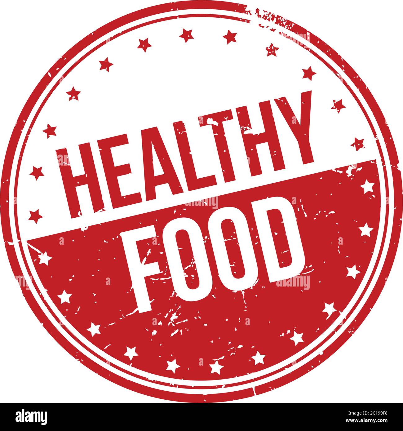 Healthy Food Rubber Stamp. Red Healthy Food Rubber Grunge Stamp Seal ...
