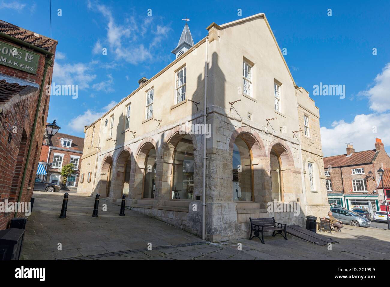 The historic Old Town Hall and butter market in the centre of Malton ...