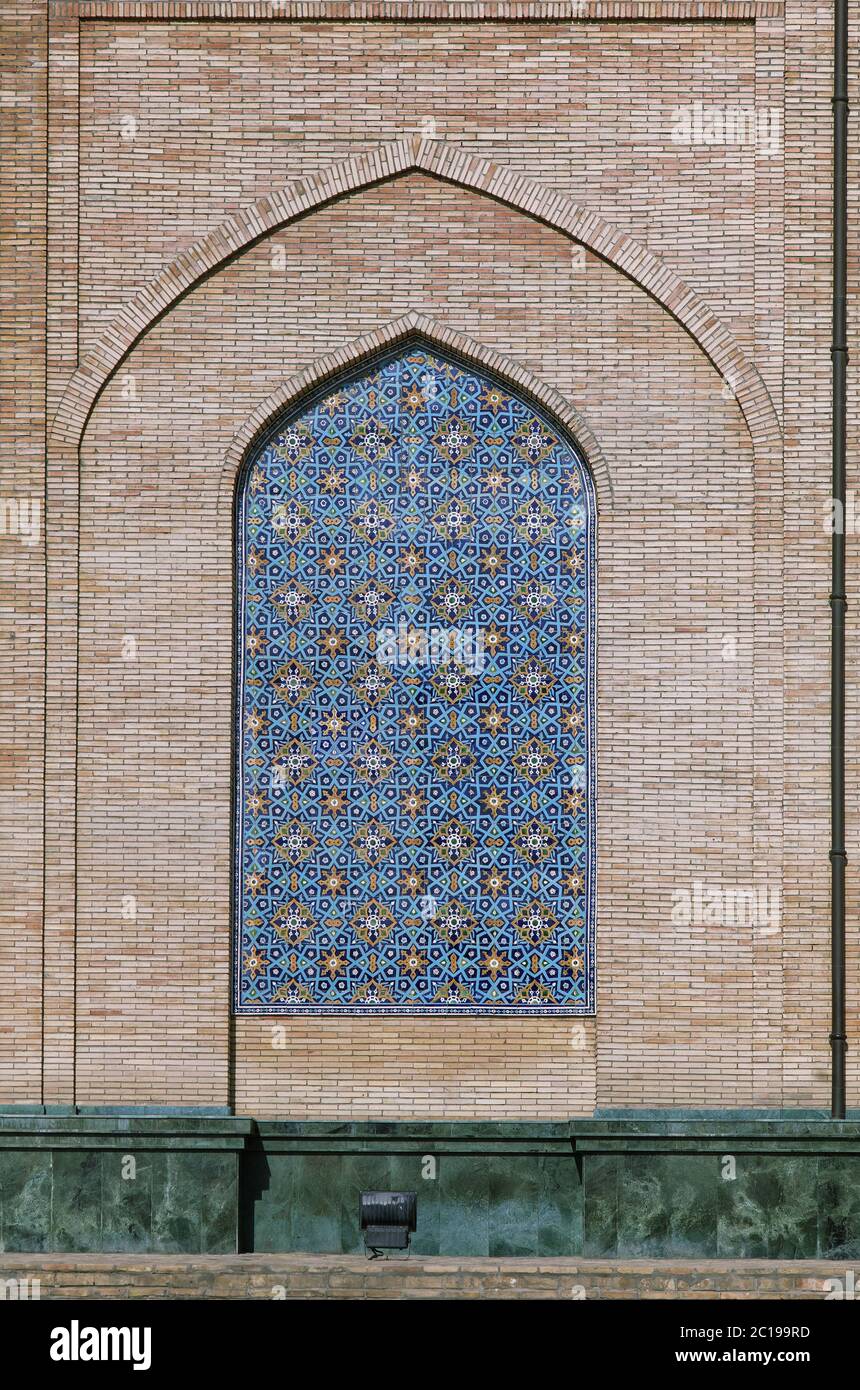 Ornate window niche in the wall, Uzbekistan Stock Photo - Alamy