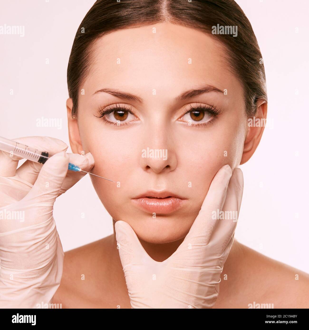 Medical filler for woman. Anti wrinkle nasolabial folds injection ...