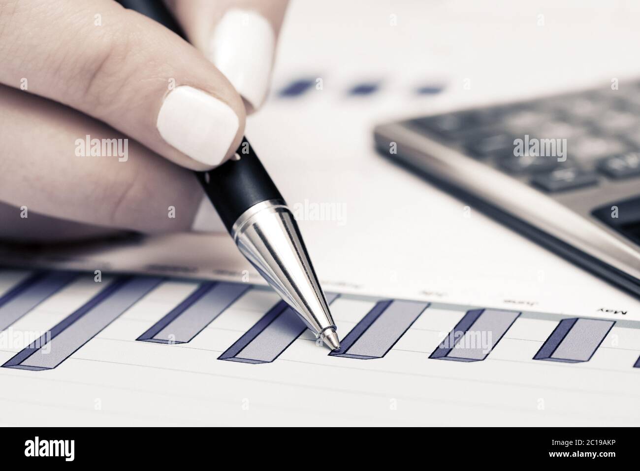Financial accounting graphs and charts analysis Stock Photo - Alamy