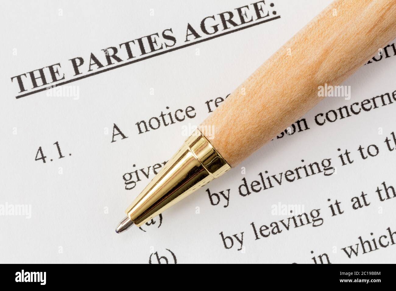 Printed agreement hi-res stock photography and images - Alamy