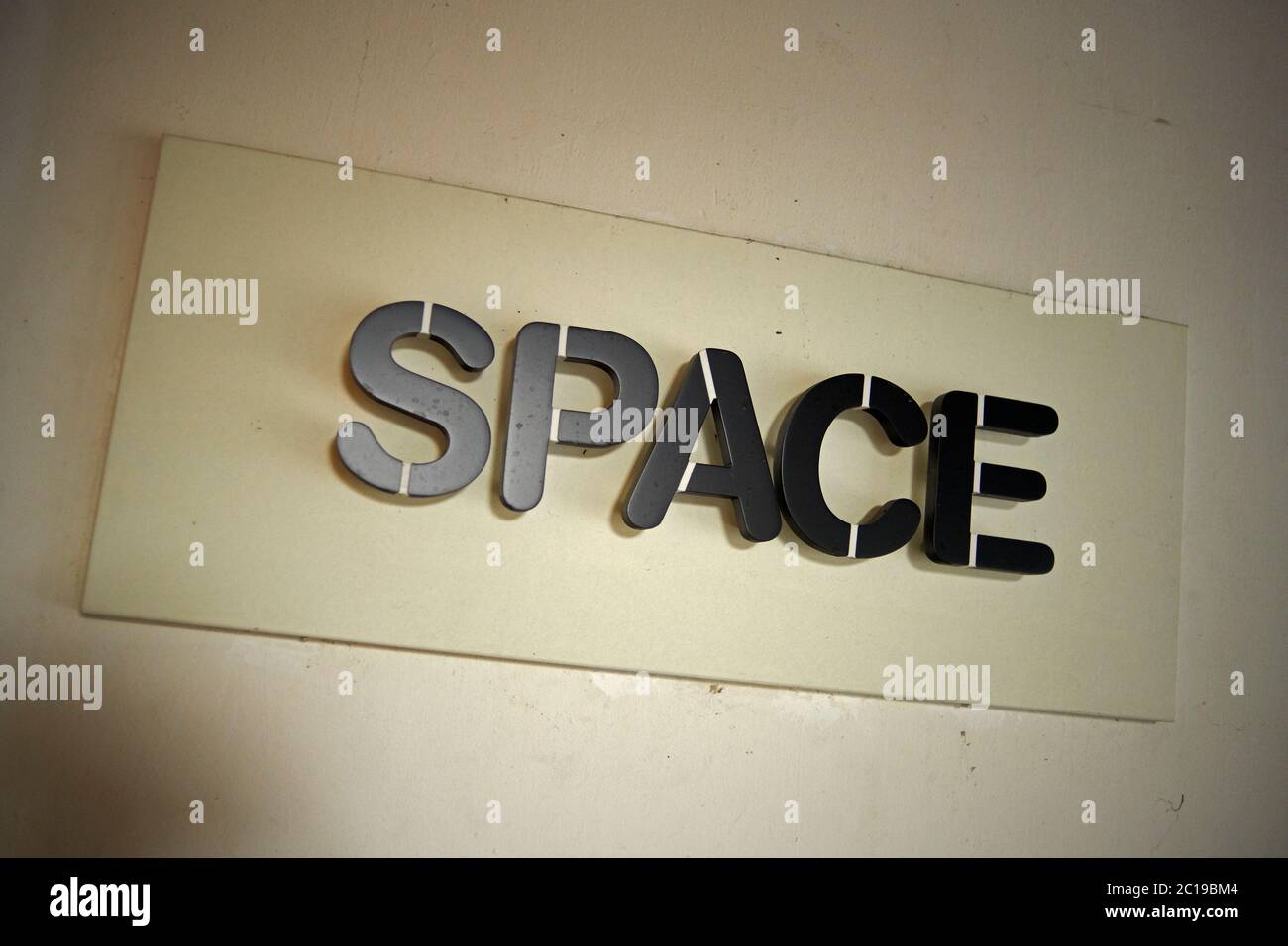 Signage of the Space building in the city centre of Singapore in ...