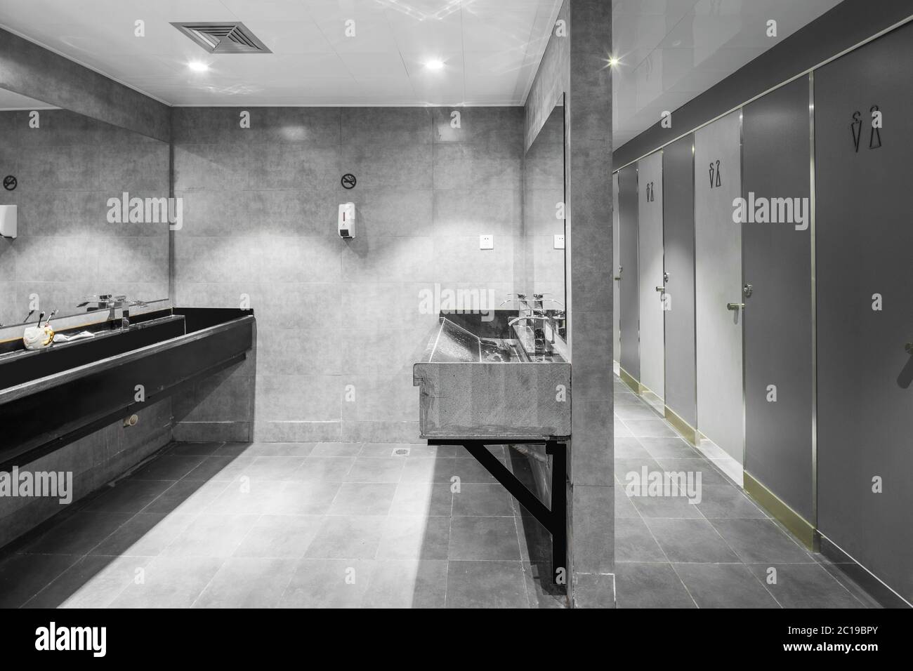 interior of modern public washing room Stock Photo - Alamy