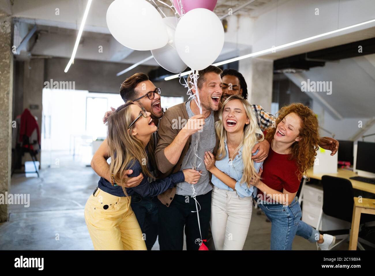 Successful happy businessmen in hi-res stock photography and images - Alamy