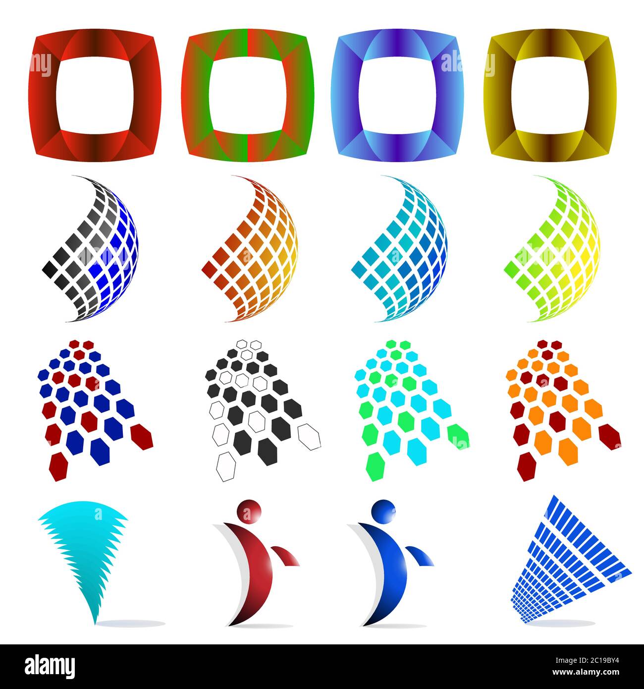 Abstract web Icons, vector logos Stock Vector Image & Art - Alamy