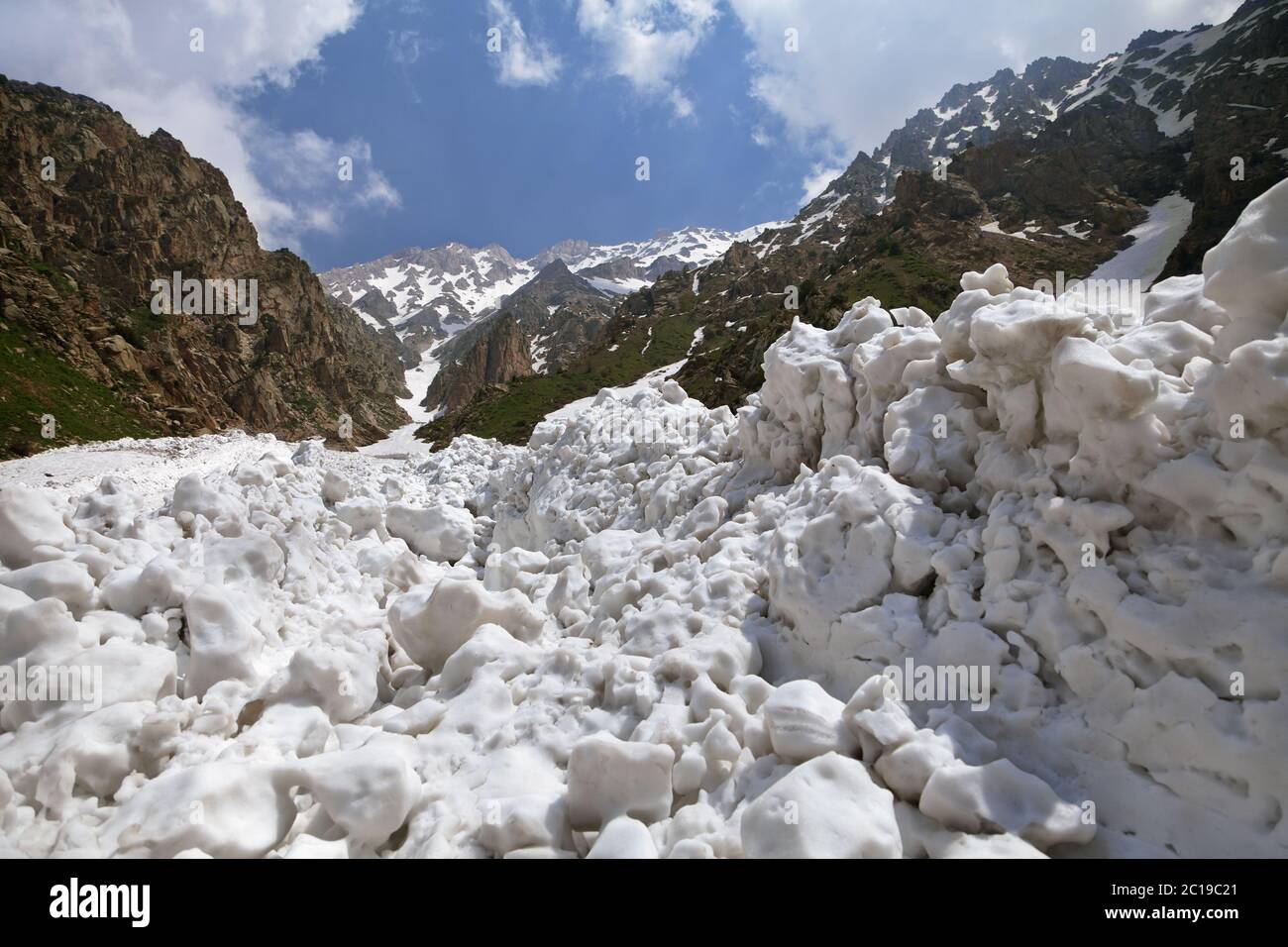 After an avalanche Stock Photo - Alamy
