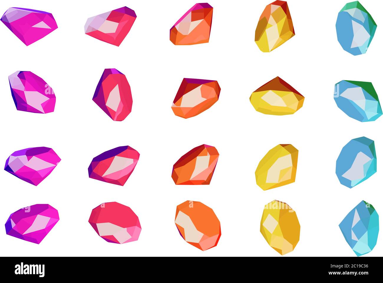 3d different angles gems set Stock Vector Image & Art - Alamy