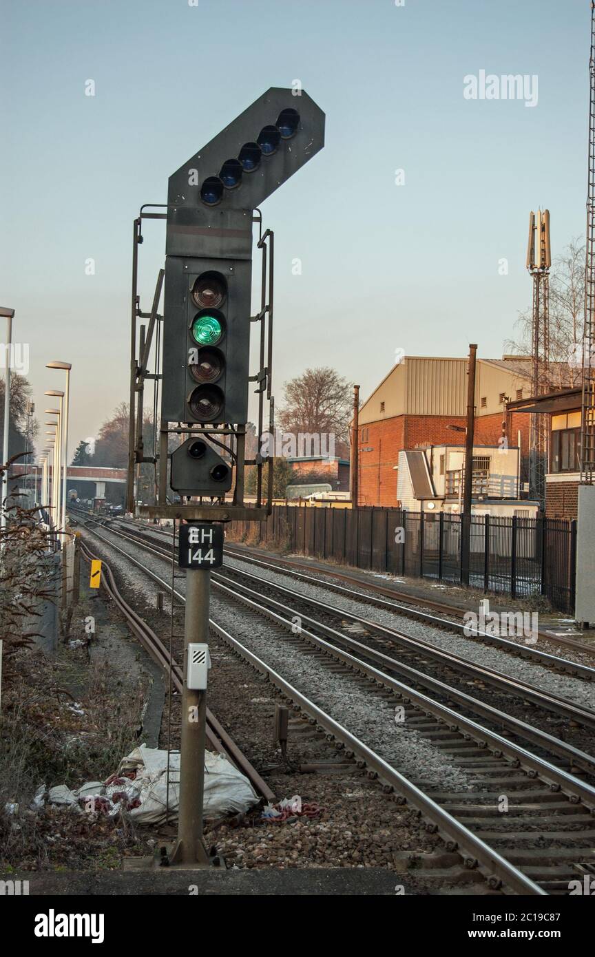Railway signal hi-res stock photography and images - Alamy