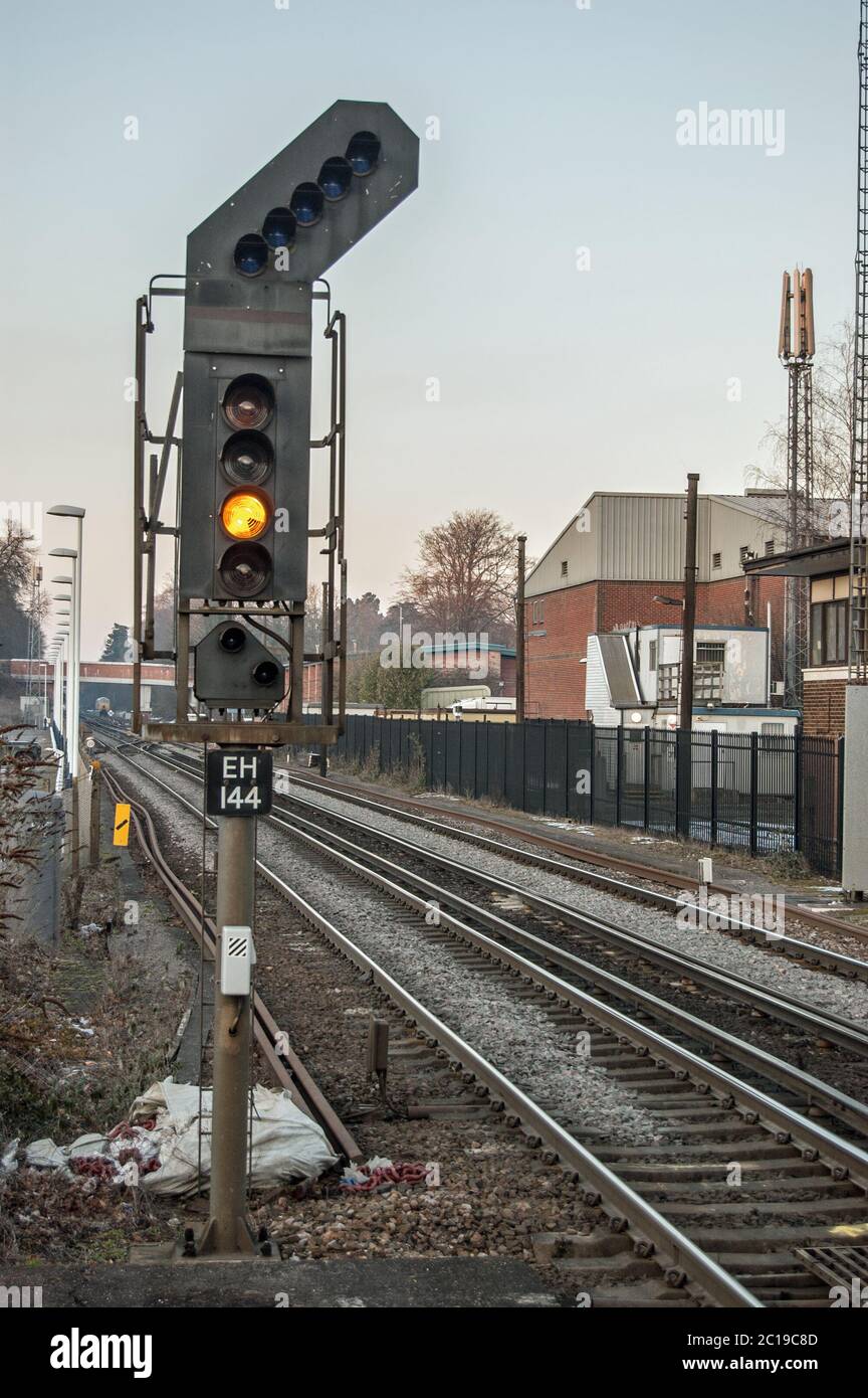 Railway signal hi-res stock photography and images - Alamy