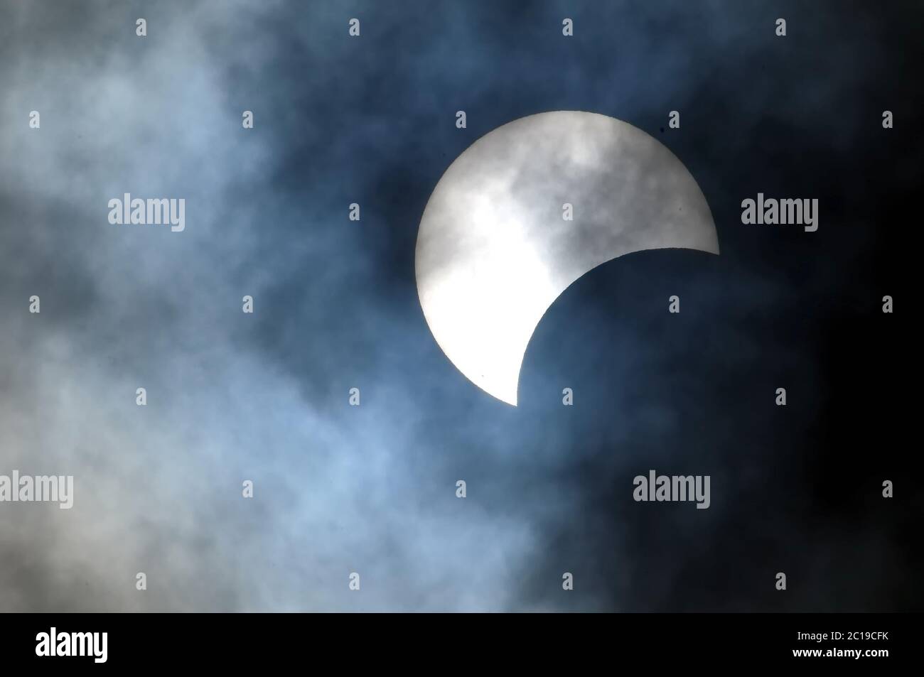 Partial Solar Eclipse Stock Photo - Alamy