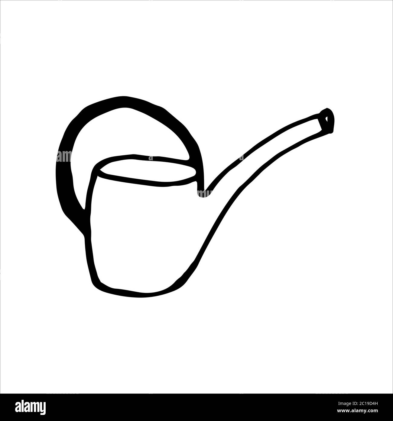 Isolated on white background picture watering cans, hand-drawing ...