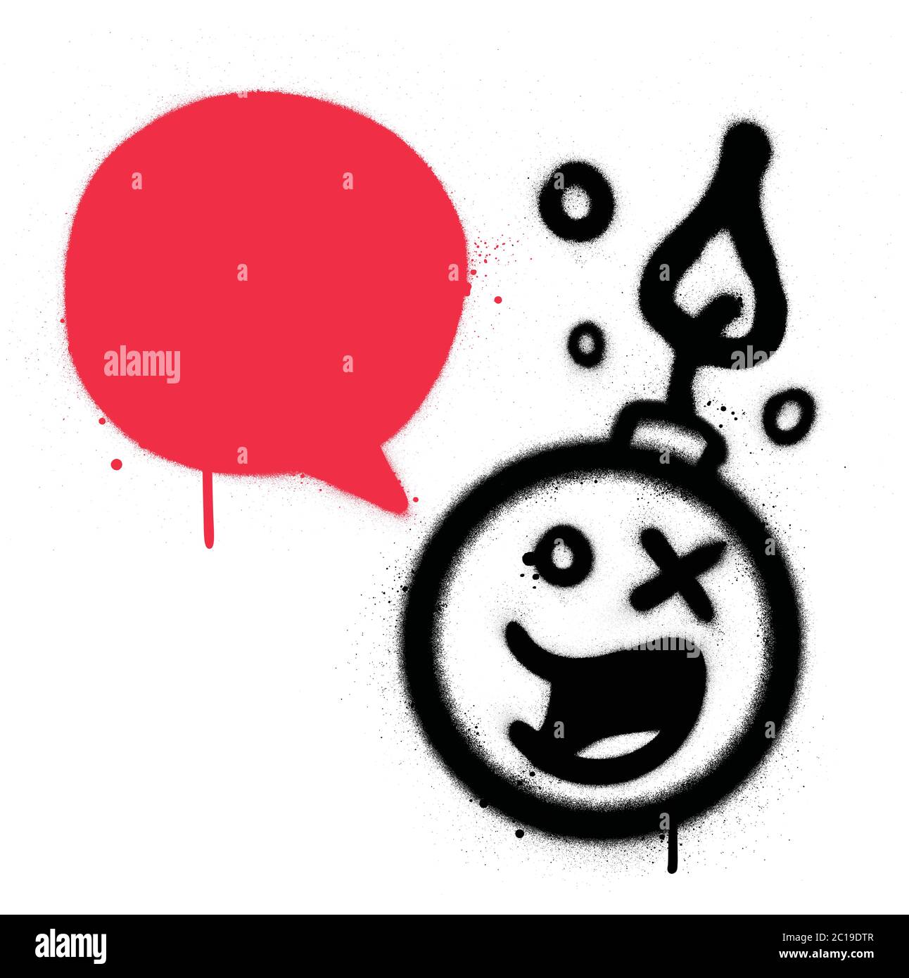 Bomb emoticon cartoon illustration hi-res stock photography and images ...