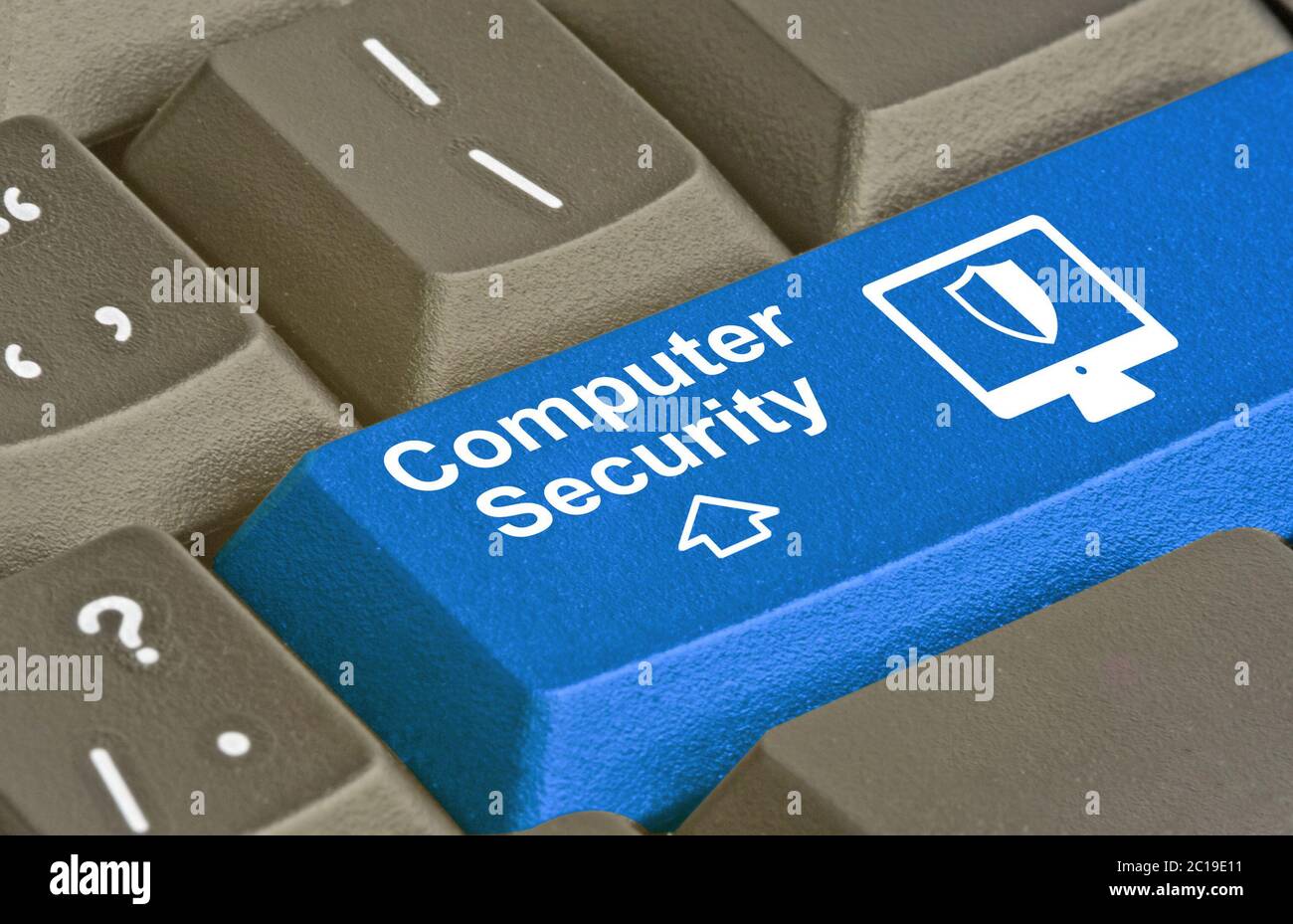 Blue Key for computer security Stock Photo - Alamy