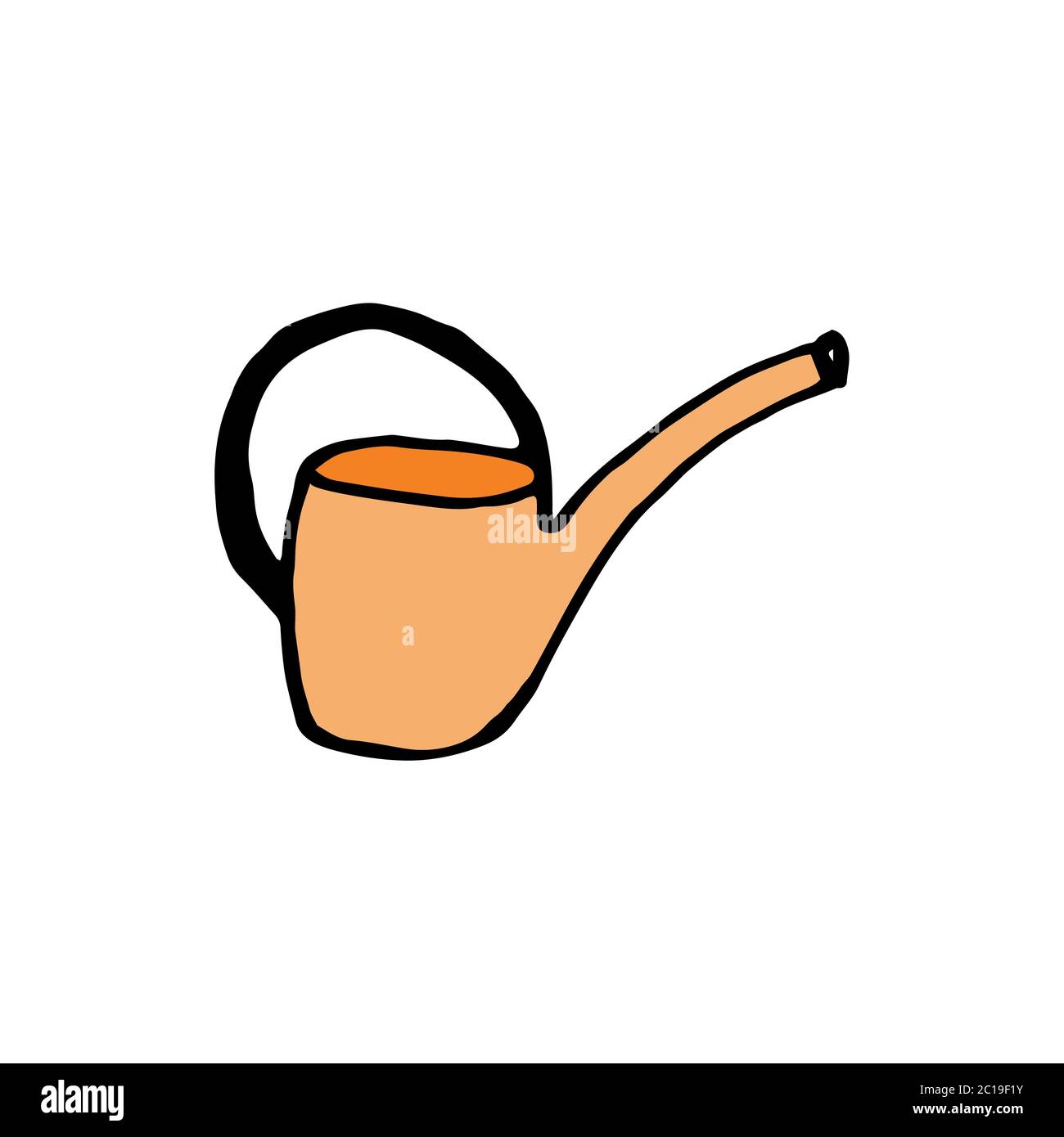 Isolated on white background picture watering cans, hand-drawing ...