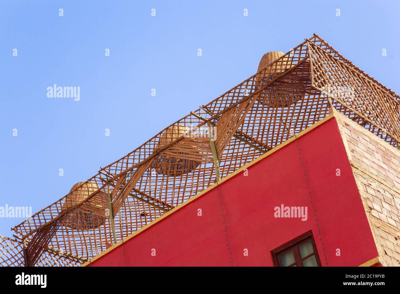 Ceiling made of Bamboo Stock Photo - Alamy