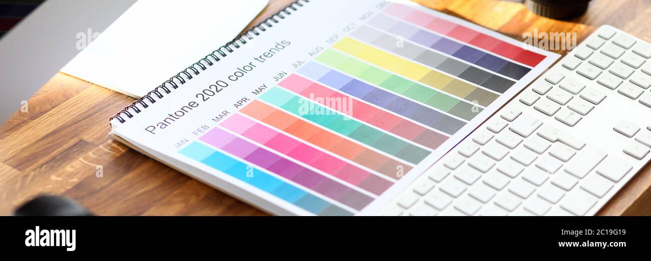 Calendar month selection trend colour concept Stock Photo - Alamy