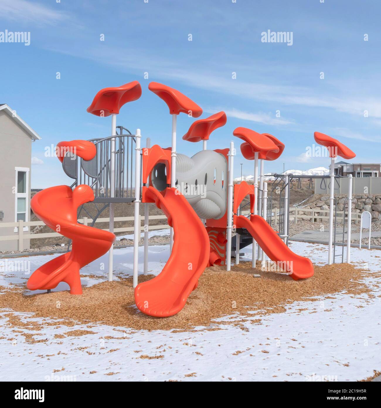 Square Park at a neighborhood in South Jordan City in Utah with ...