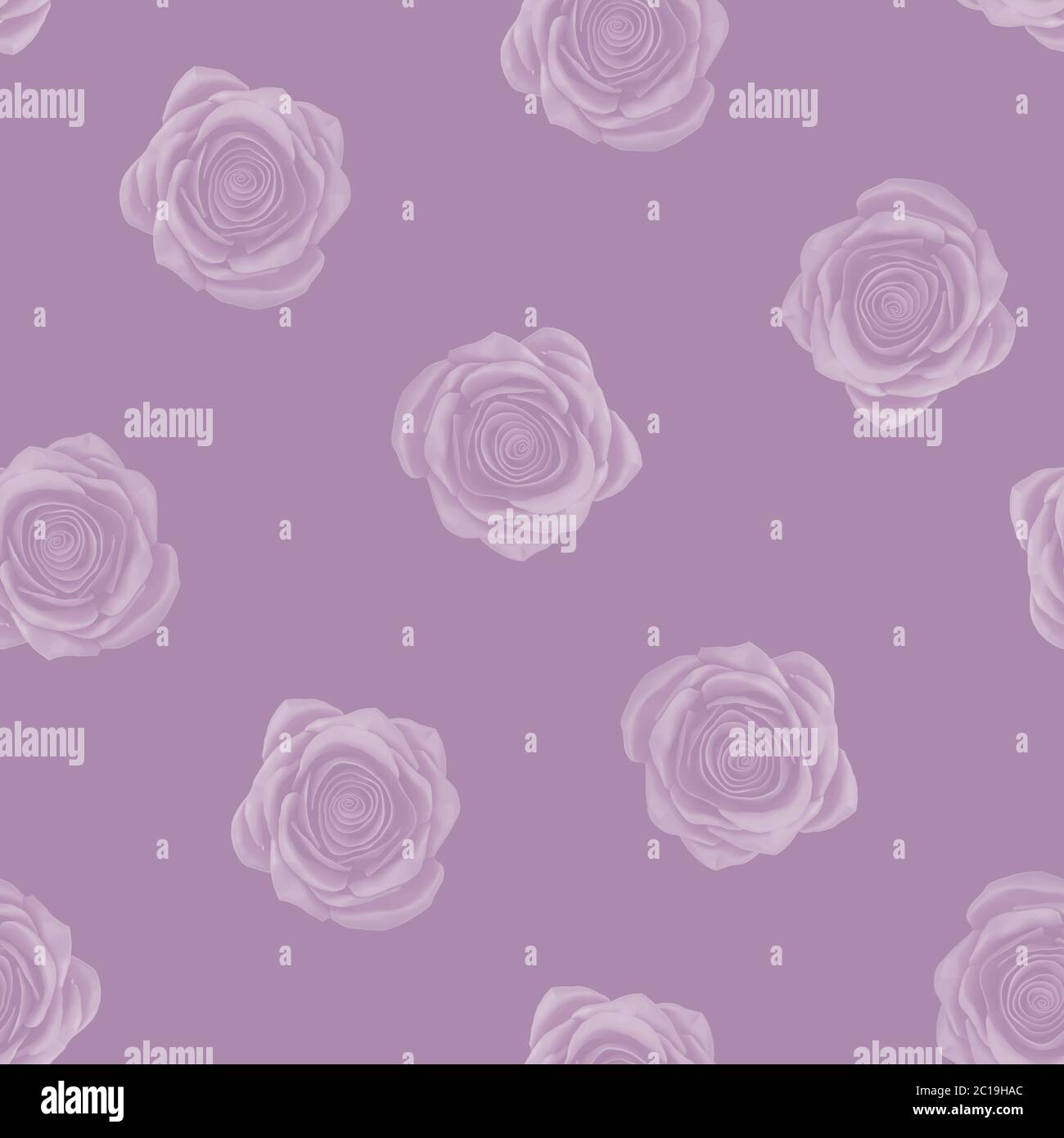 seamless pattern of gray roses. 3d illustration Stock Photo - Alamy