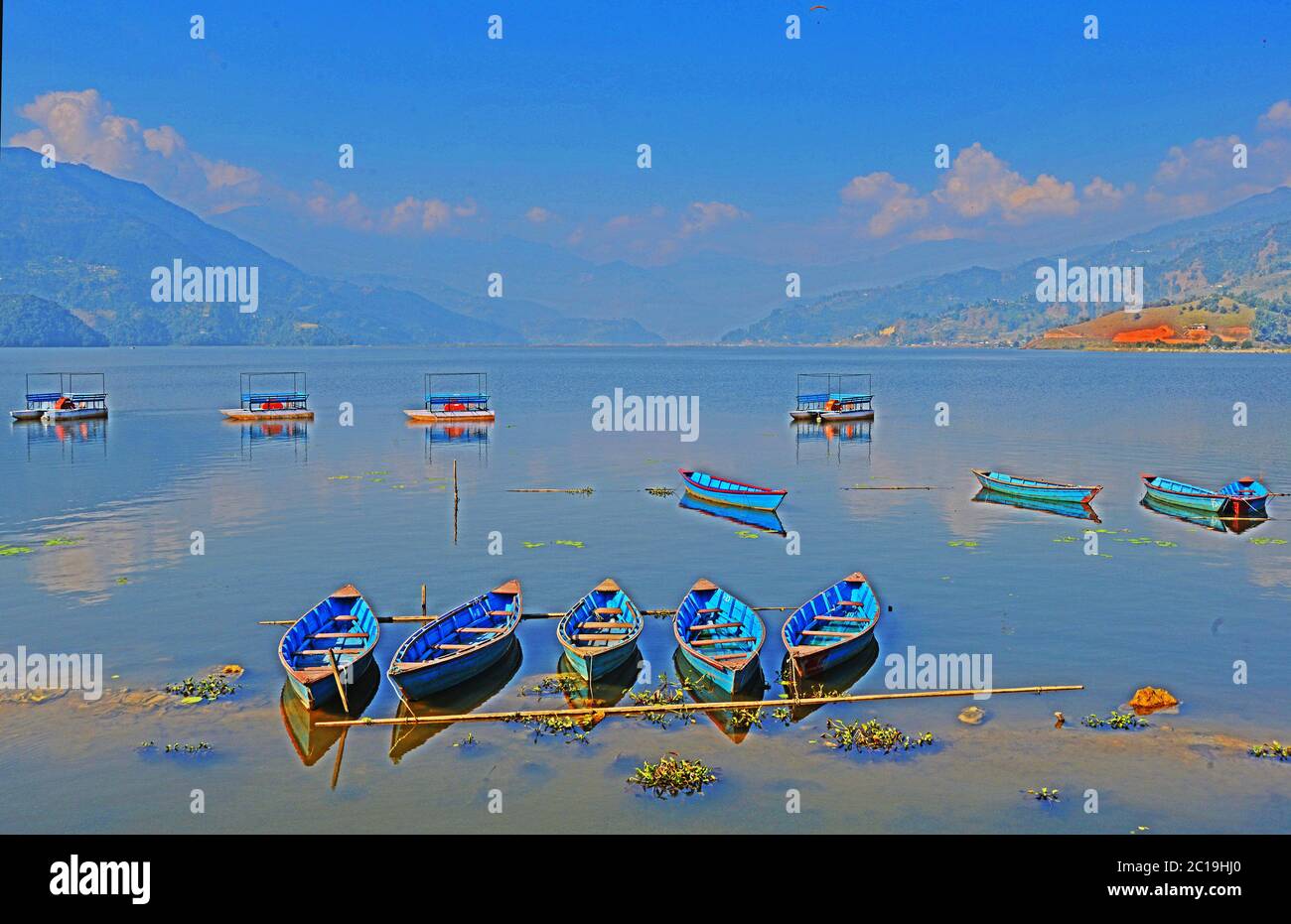 Pehwa lake, Pokhara, Kaski district, Gandaki Pradesh, Nepal Stock Photo ...