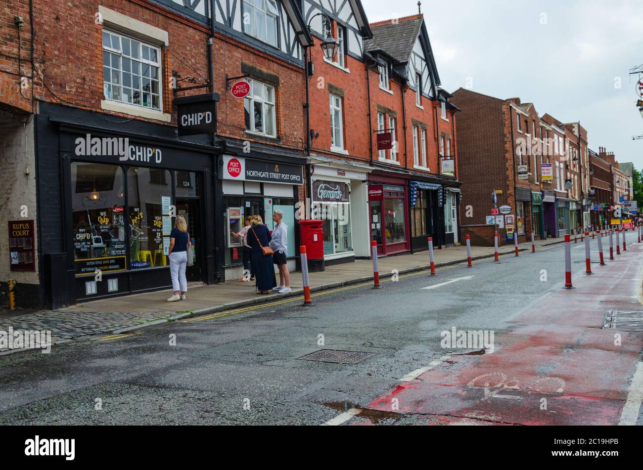 Chester, UK: Jun 14, 2020: A general street scene of Chester City ...