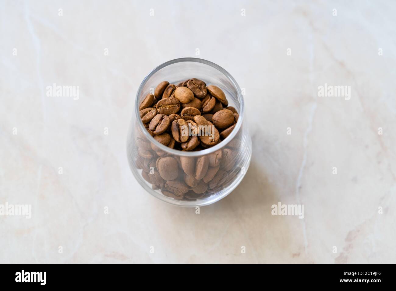 Coffee Beans in Espresso Shot Glass. Ready to Use Stock Photo - Alamy
