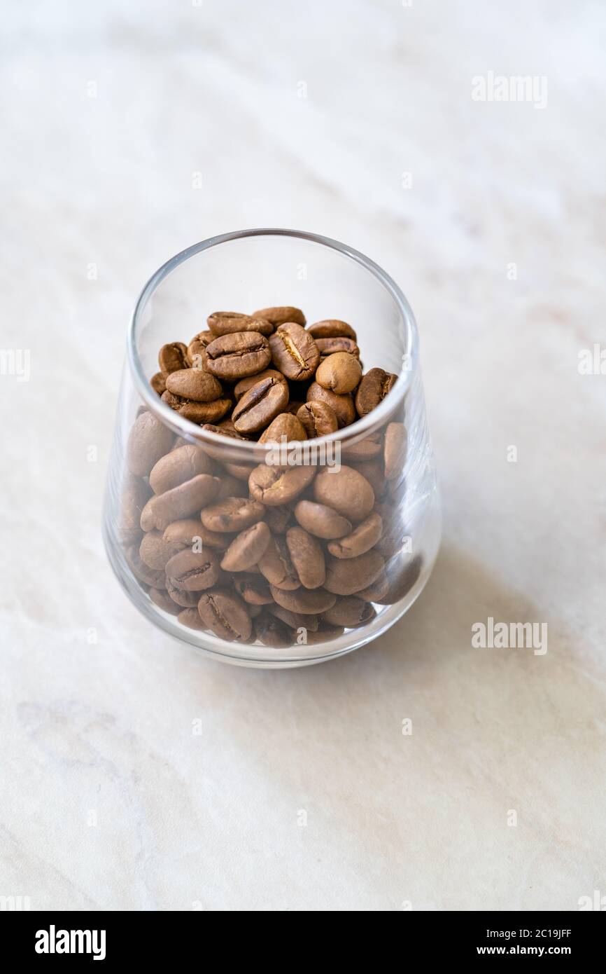 Coffee Beans in Espresso Shot Glass. Ready to Use Stock Photo - Alamy