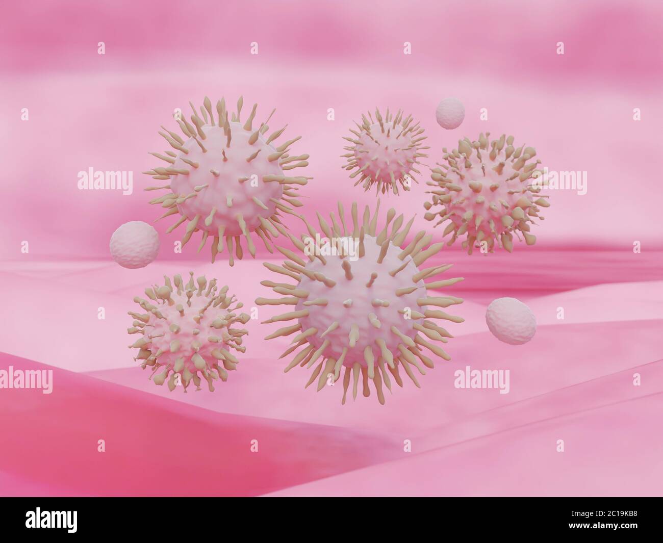 Viruses infect the human body. 3d render, 3d illustration Stock Photo ...