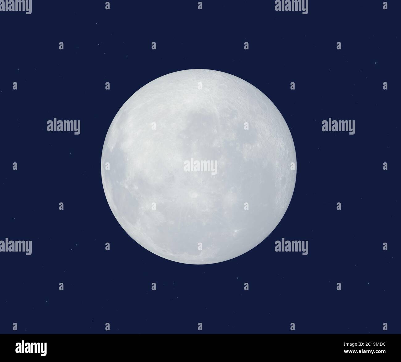 Full moon with star at dark night sky background. 3d illustration Stock ...