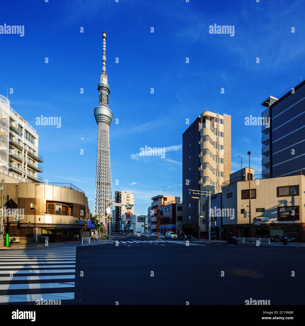 modern buildings near road Stock Photo - Alamy