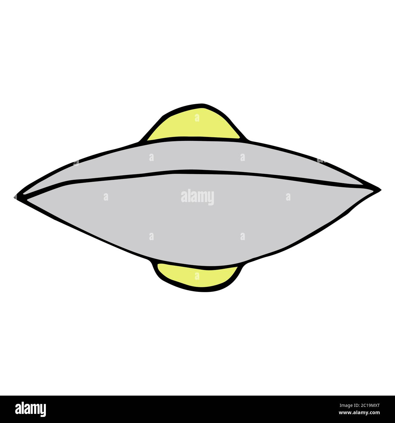 isolated on white background UFO, vector, hand-drawing Stock Vector ...