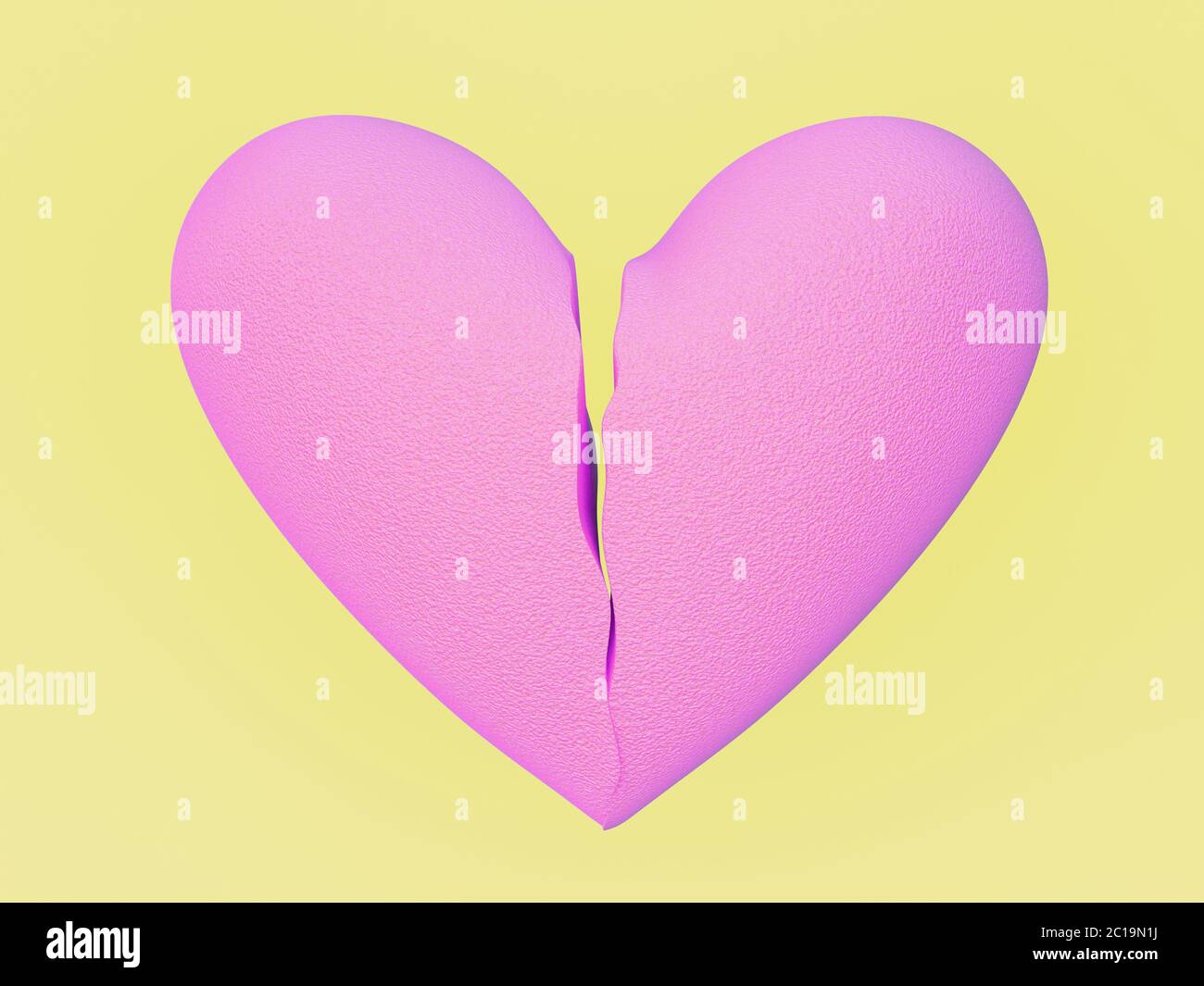 Broken heart shape classic. Fall out of Love abstract. Bored lover ...