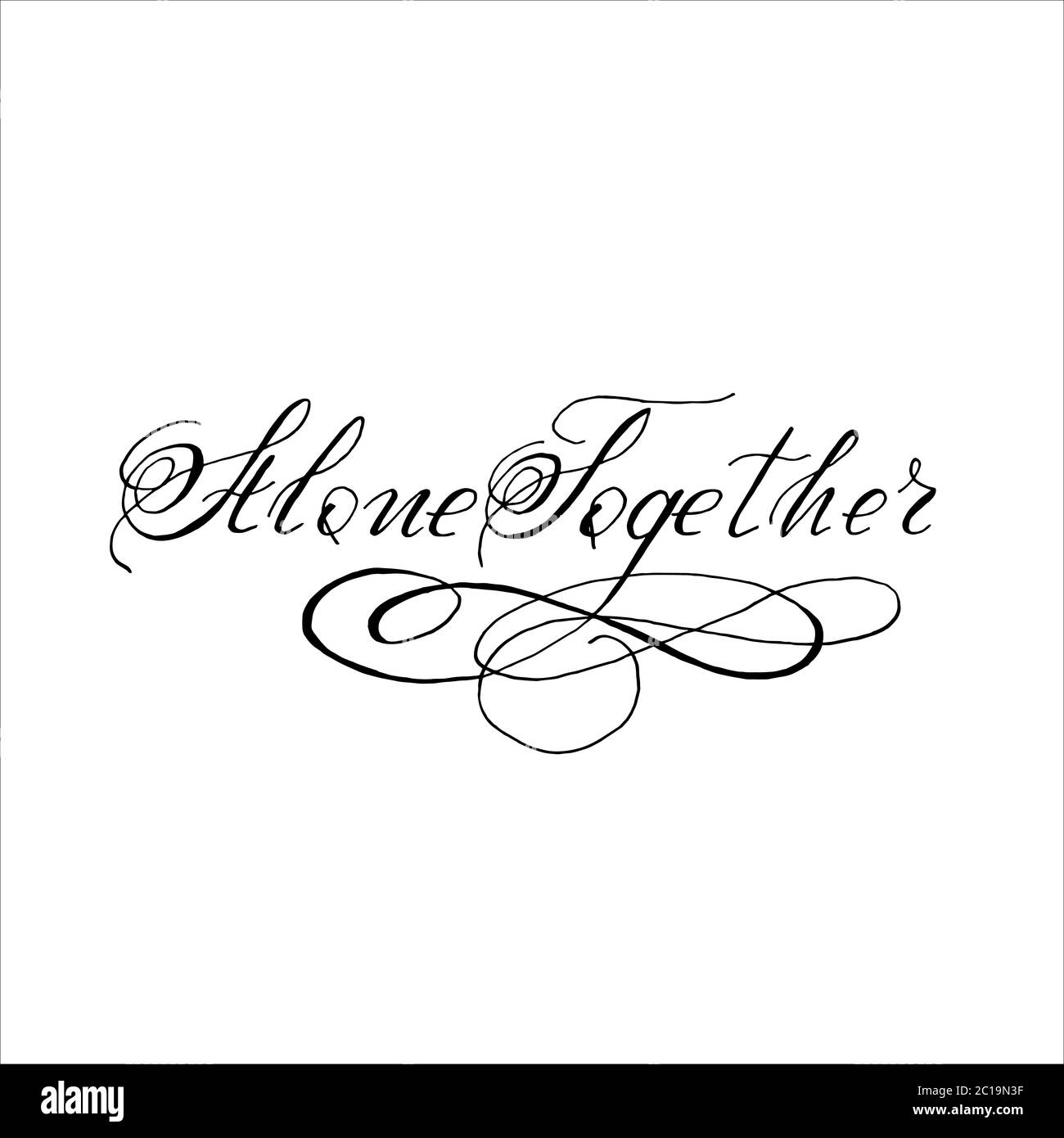 Alone written Stock Vector Images - Alamy