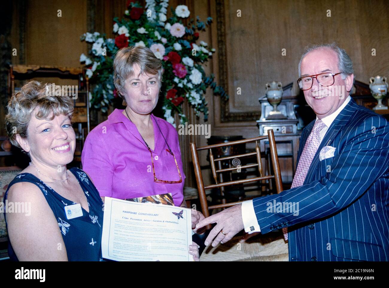 Antiques expert and TV presenter John Bly makes a presentation to ...