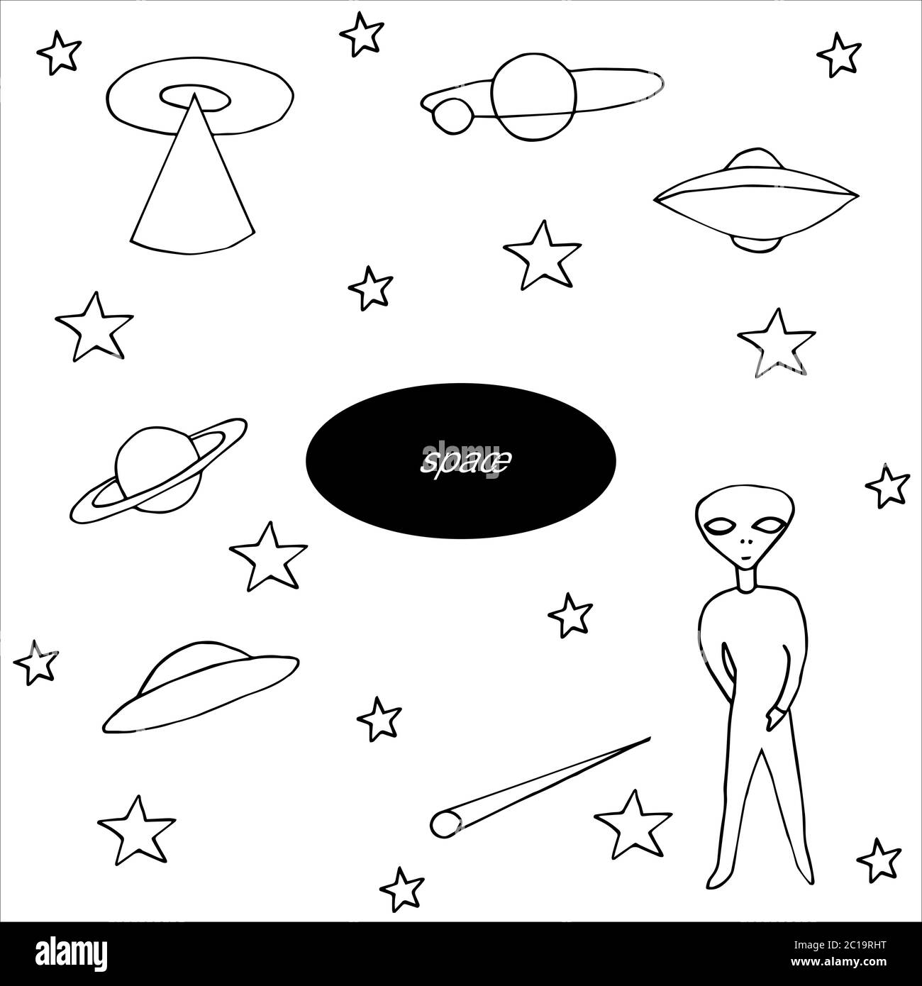 Aliens vector vectors hi-res stock photography and images - Alamy