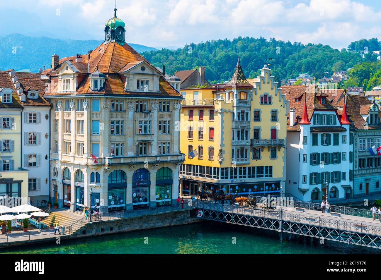 Aerial View over City of Lucerne in Switzerland Stock Photo - Alamy