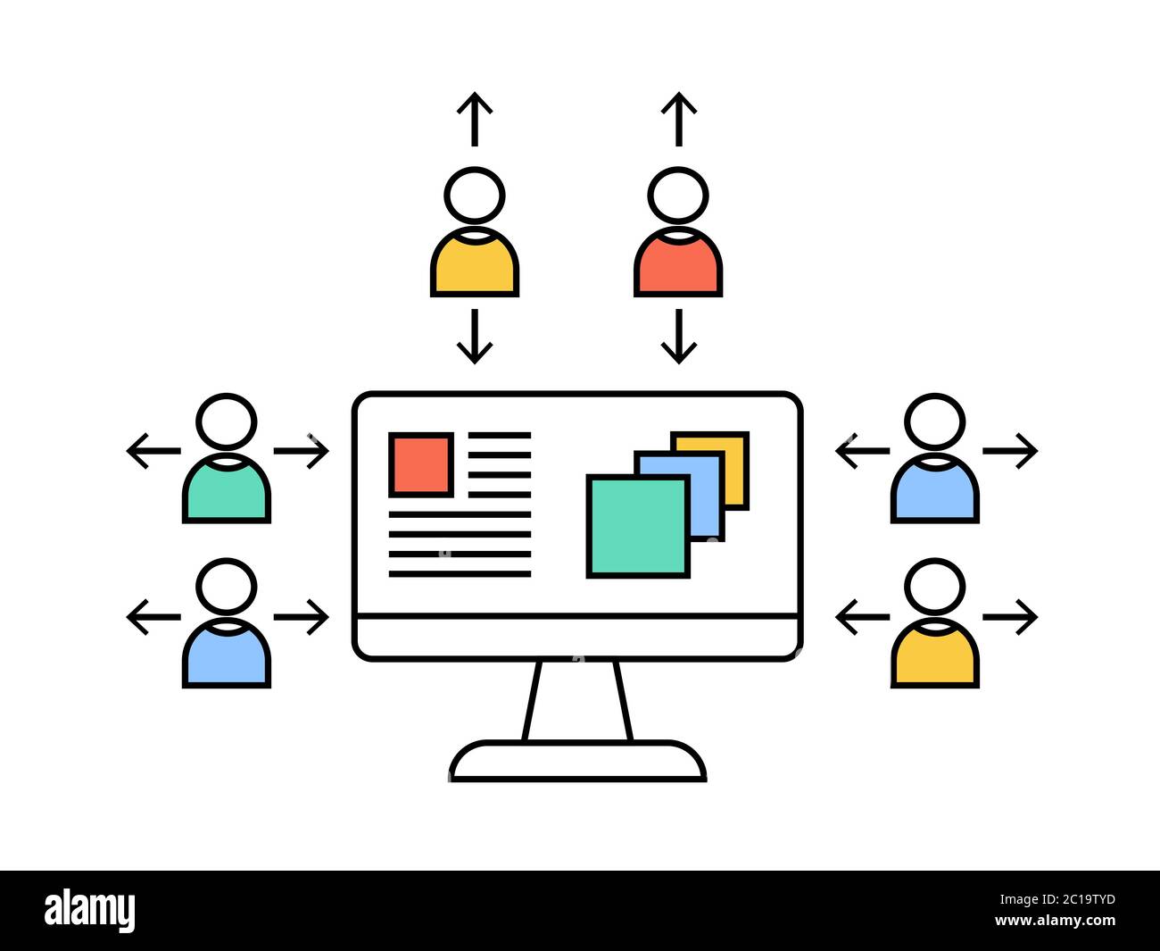 People network connection vector Cut Out Stock Images & Pictures - Alamy