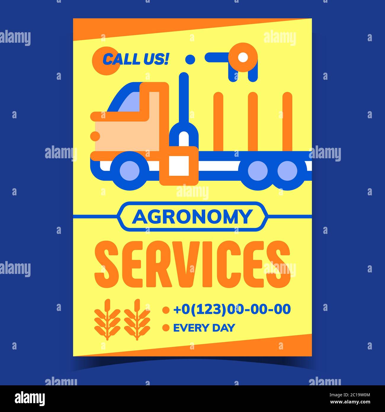 Agronomy Services Business Creative Poster Vector Stock Vector Image ...