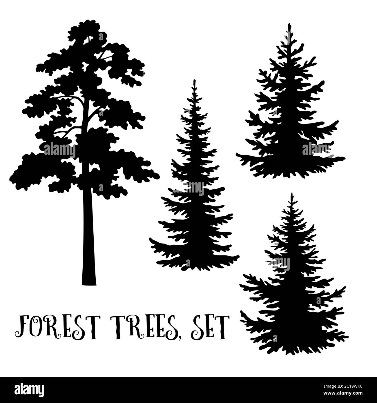 Trees silhouettes hi-res stock photography and images - Alamy