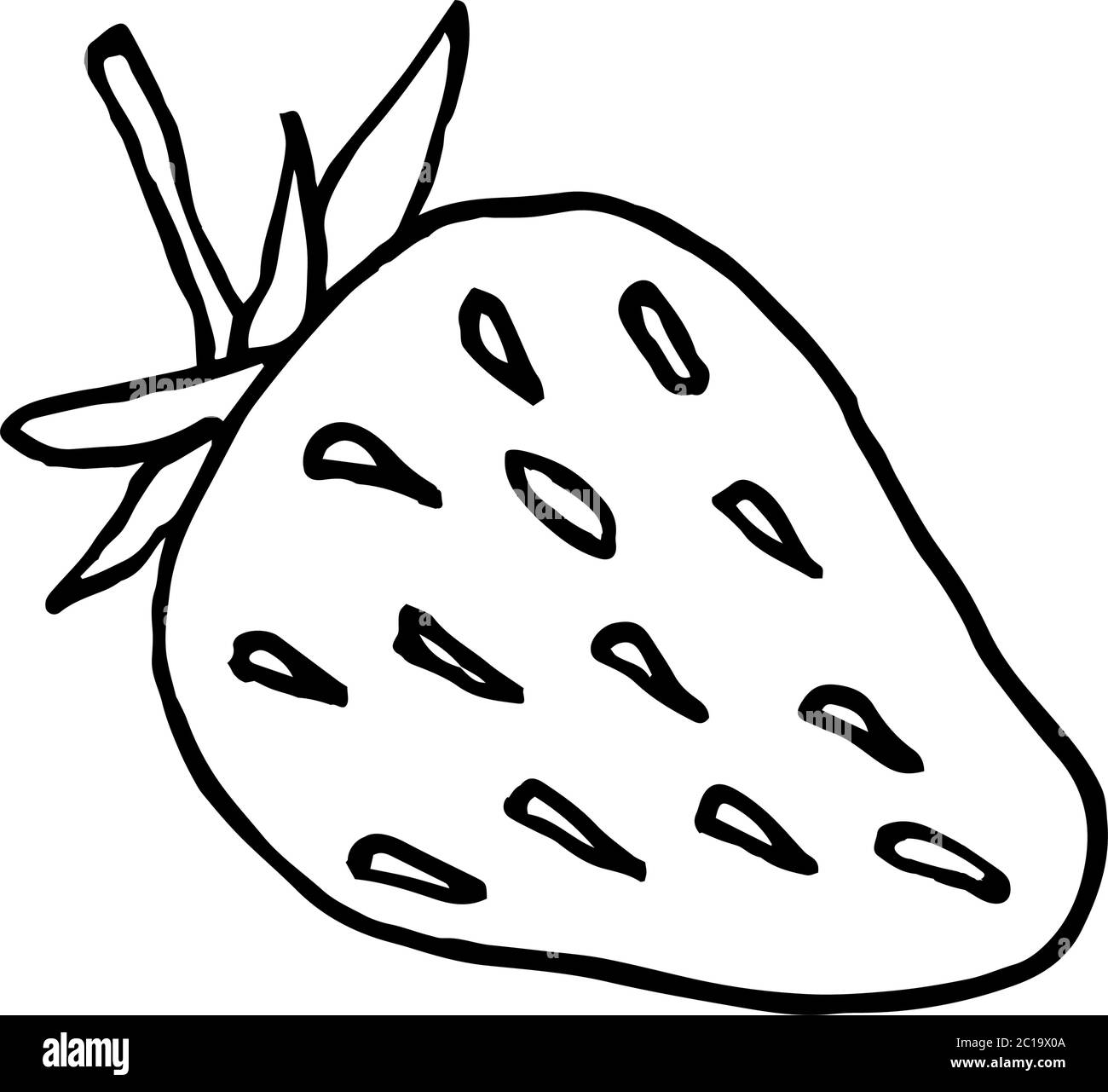 Isolated on white background strawberry, Stock Illustration, vector ...