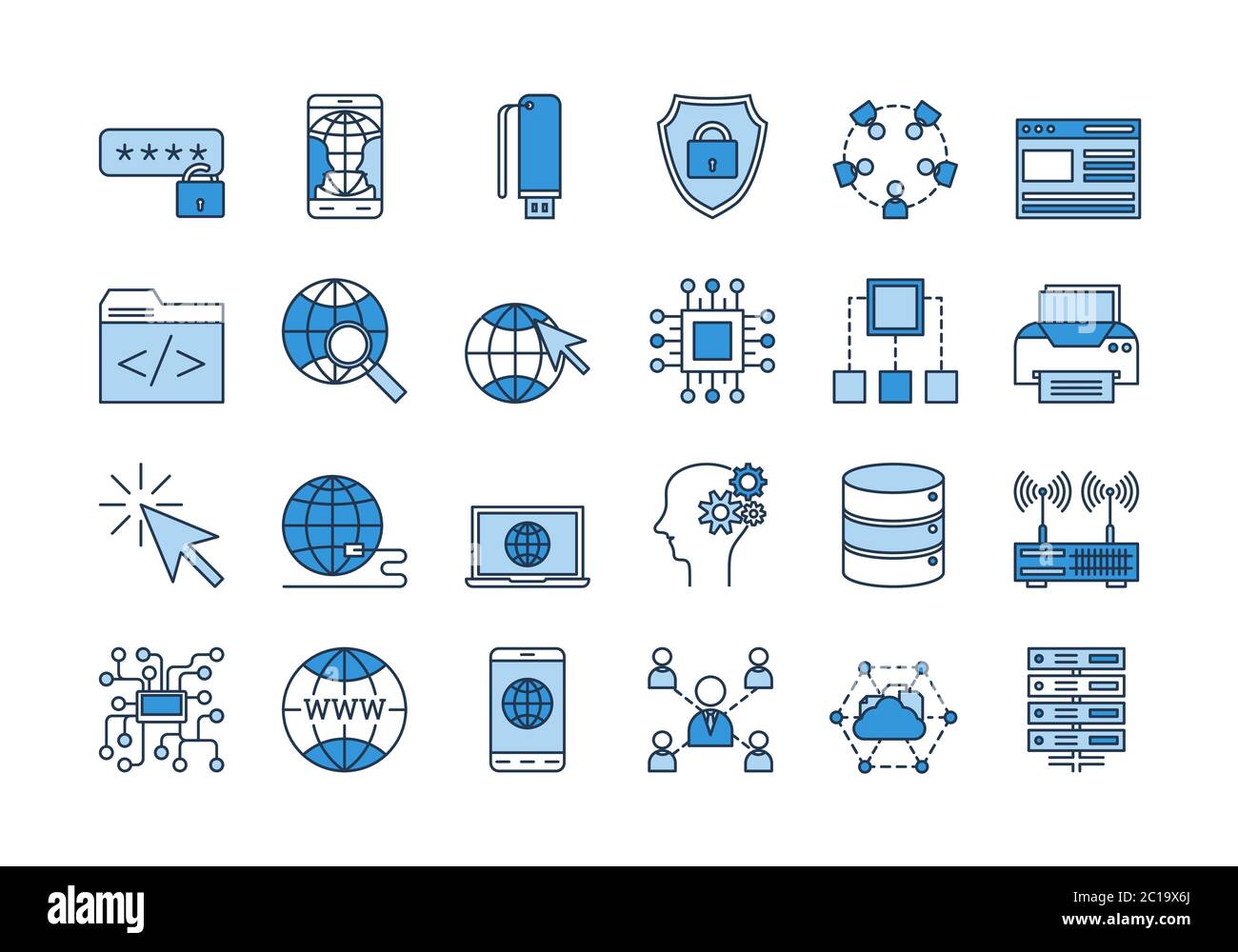 03 Blue INTERNET icons set Stock Vector Image & Art - Alamy