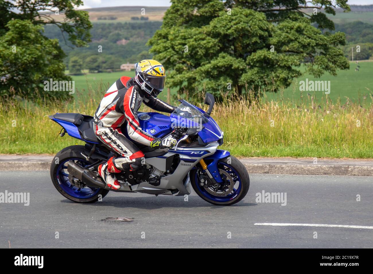 YAMAHA YZF R1 16; Motorbike rider; two wheeled transport, motorcycles ...
