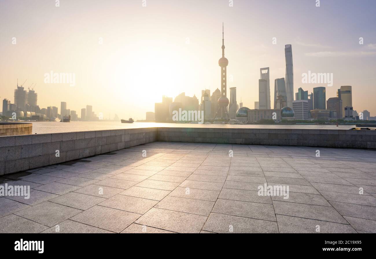 modern buildings near water in modern city Stock Photo - Alamy